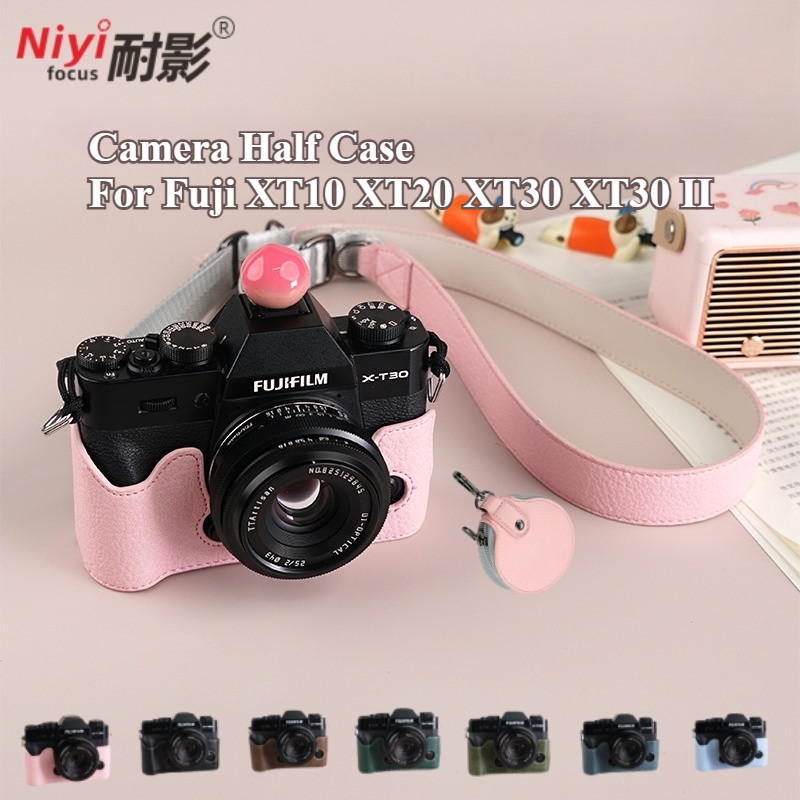 Fuji XT30 II ลิ้นจี่รูปแบบหนัง PU ฐานกล้อง Fujifilm XT10 XT20 X-T10 20 ...
