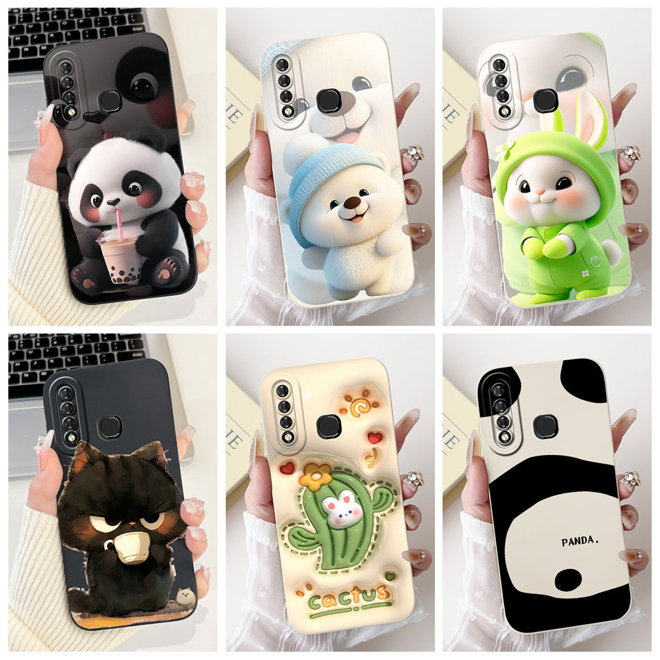 Huawei Y7P ART-L28 ART-L29 กระต่ายน่ารักแพนด้าการ์ตูนปลอก Huawei Y7P ...