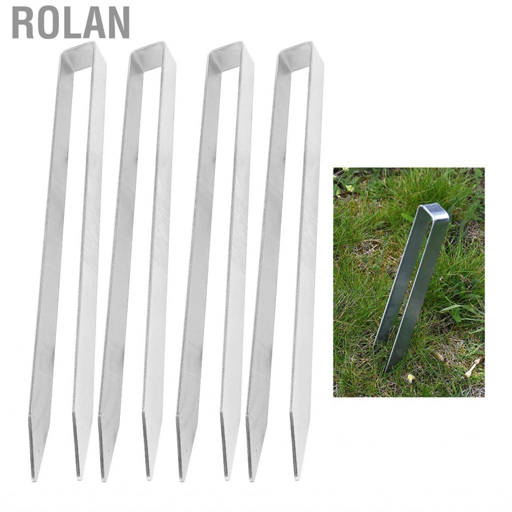Rolan U Type Ground Anchors สวมทนมัลติฟังก์ชั่นรูปสวนเดิมพัน 4 ชิ้นมืออาชีพสำหรับผ้ากั้นวัชพืช ...