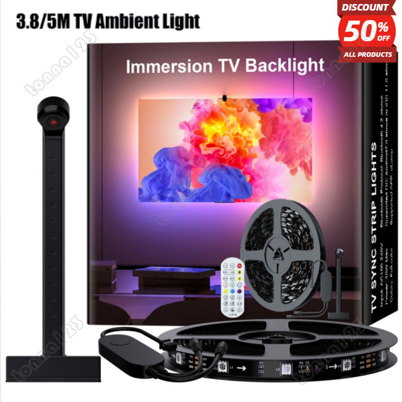 Pc/tv Led Backlight RGBIC Led Strip Light สมาร์ท Ambient Lighting TV PC ...