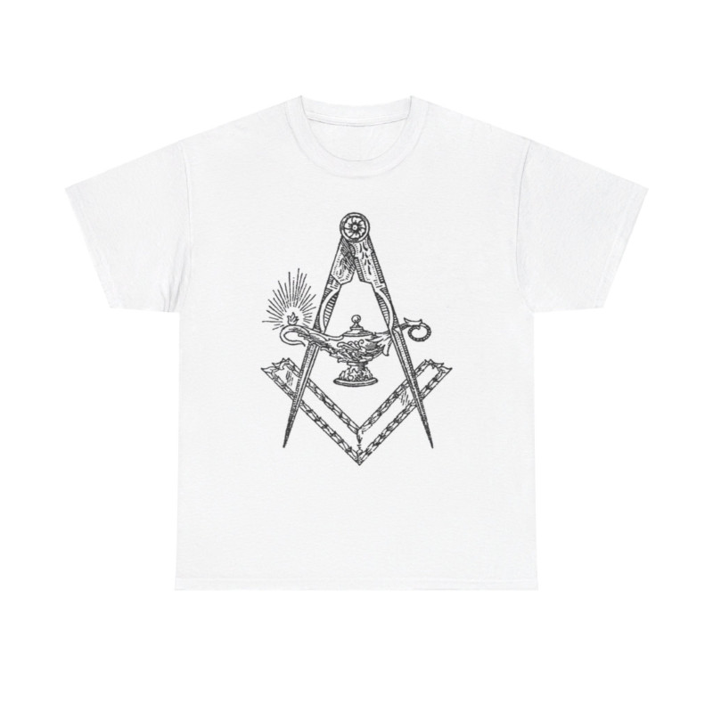 Compass Square Lamp Freemason Symbol T-Shirt - masonic esoteric ocult ...