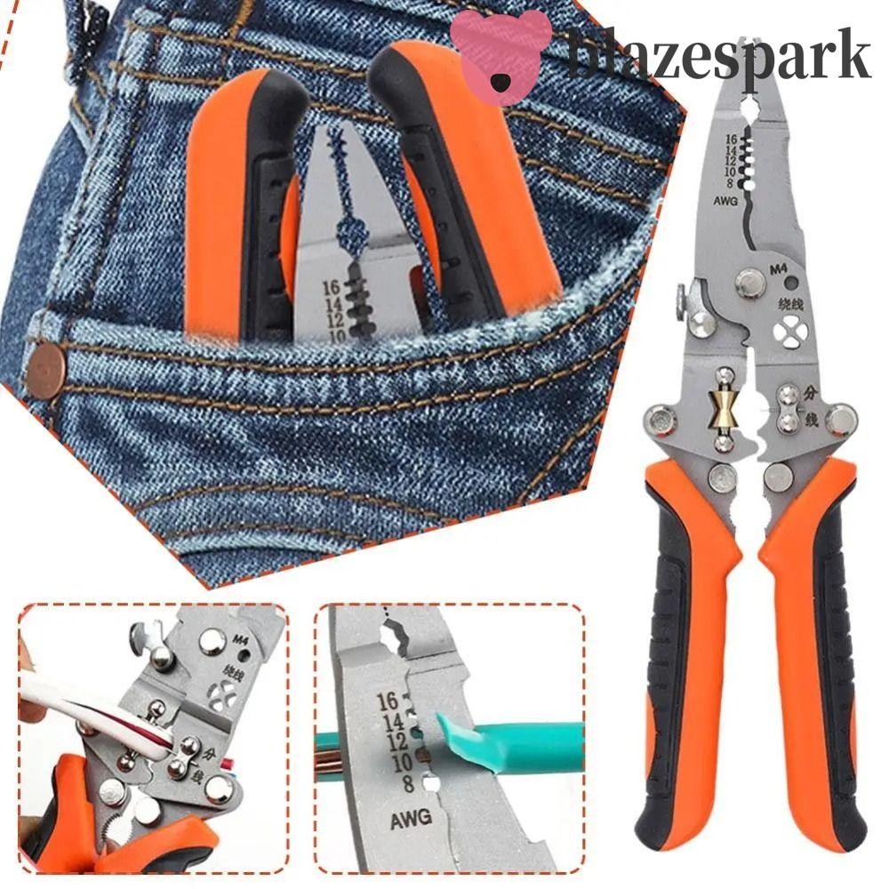 Blazespark 12 In 1 Wire Stripper, ตัด Crimper พับไฟฟ้าปอกสายไฟ, Ergonomic Handle Screwing ...