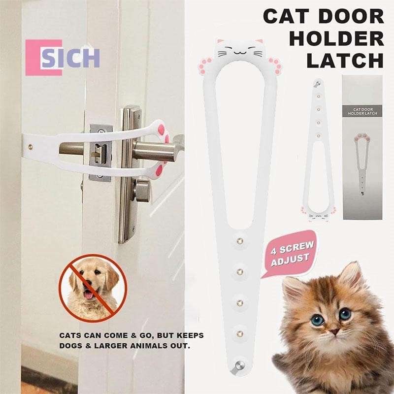 [Sich] Cat Door Latch With Stabilizer, 5 ขนาดปรับได้ Cat Door Holder ...