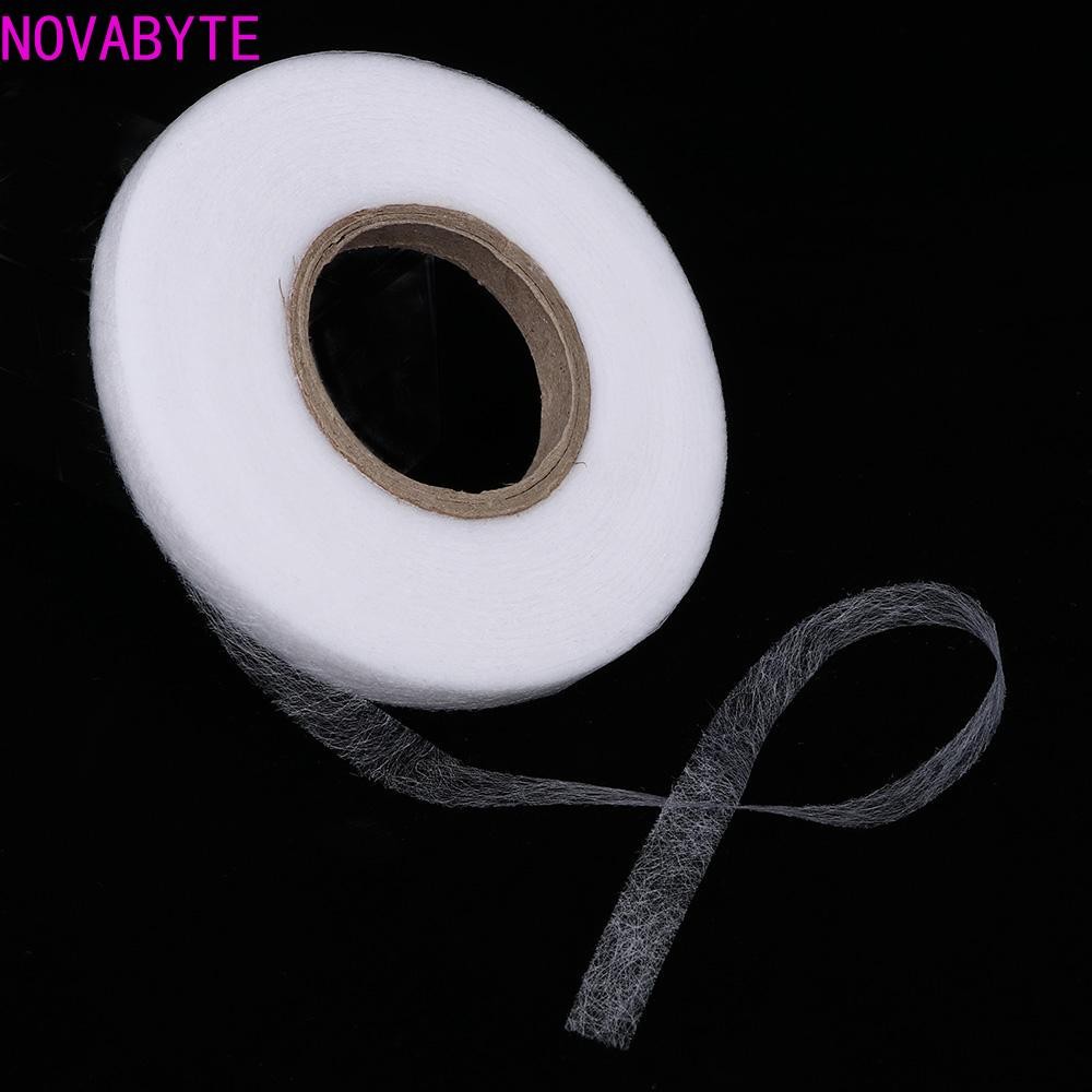 NOVABYTE Fusible Interlining เทปผ้าหัตถกรรมอุปกรณ์เสริม DIY เหล็กสองด้านบนอุปกรณ์เย็บผ้าสีขาว ...