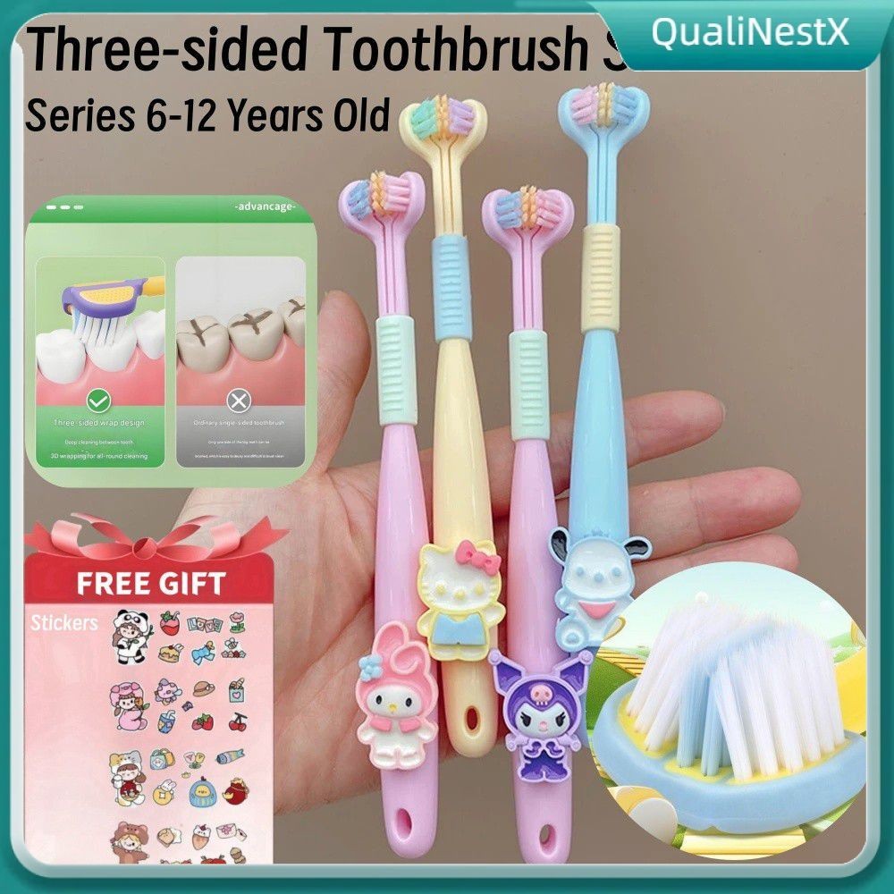 ♥COD♥ Buy 1 Get 1 Free GIFT Sanrio Series Three-sided Toothbrush 6-12 ...