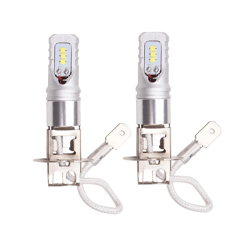 2pcs H3 หลอดไฟ Led สําหรับไฟตัดหมอก 80W ไฟ Led รถ DC 12 V-24 V 6500 K ...