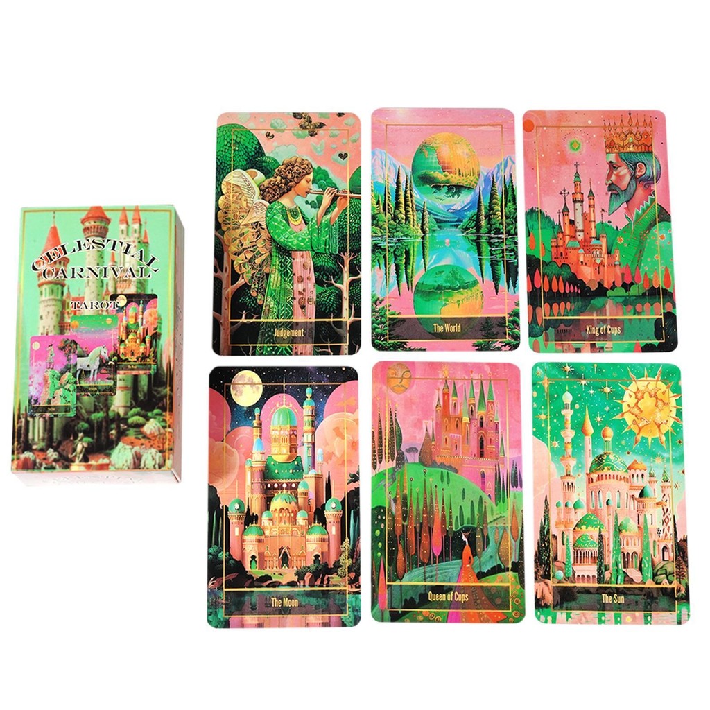 78 การ์ด Celestial Carnival Tarot ลึกลับ Divination Deck Psychological ...