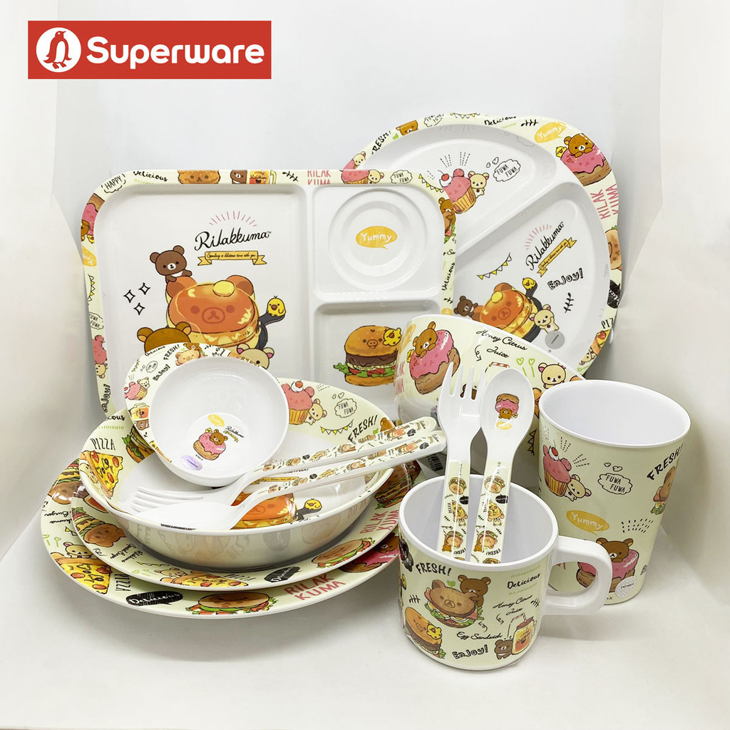 Rilakkuma Happy Food จานชามเมลามีน ลายการ์ตูน รีลัคคุมะ ศรีไทยซุปเปอร์ ...