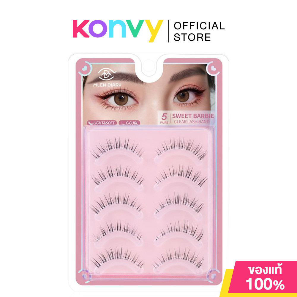 MLEN DIARY Strips Lashes Series Eyelashes 5 Pairs เอ็มเลน ไดอารี่ ขนตา ...