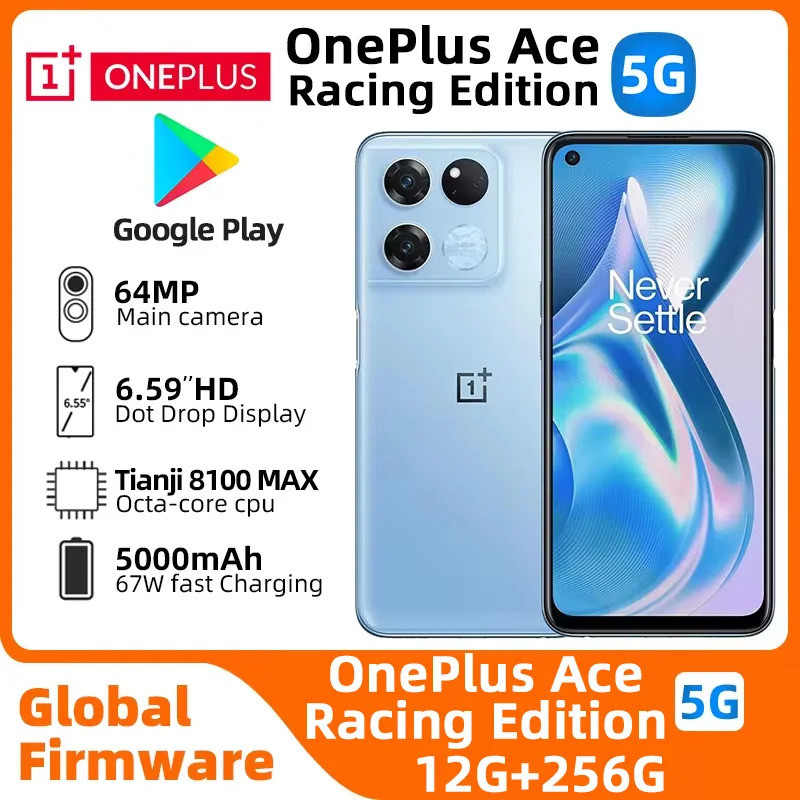 Oneplus Ace Racing Edition 12gb+256gb หลายภาษา MTK ขนาด 8100 MAX 120Hz ...