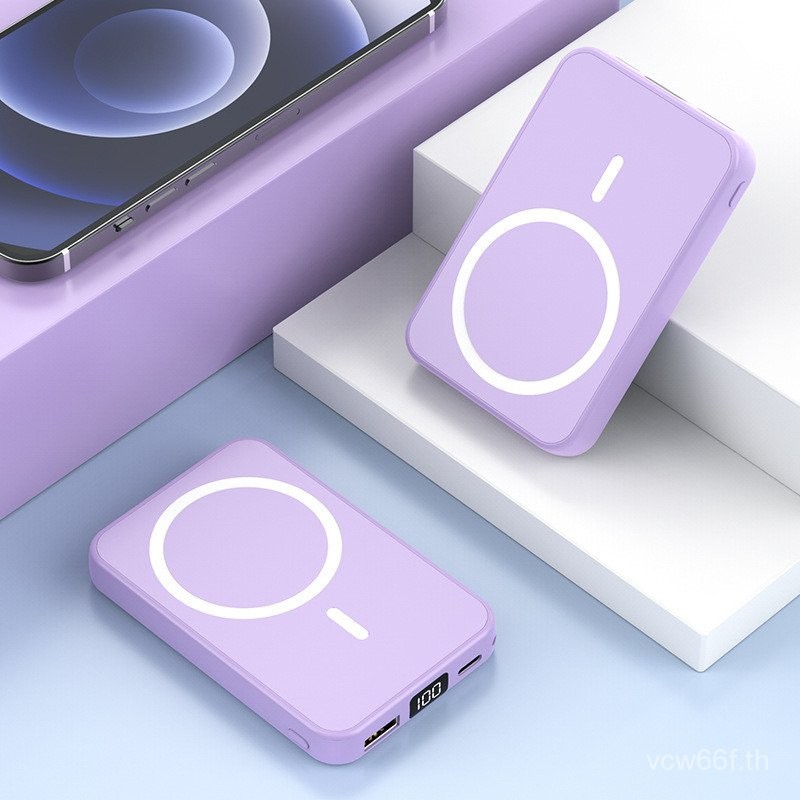 Magsafe Magsafe เครื่องชาร์จแบบไร้สาย10000MA แหล่งจ่ายไฟมือถือเหมาะ ...