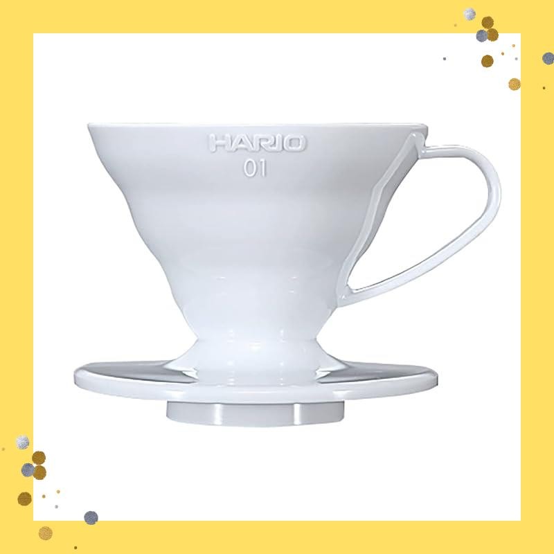 HARIO V60 01 Transparent Coffee Dripper White Coffee Drip for 1~2 cups VDR-01-W | Shopee Thailand