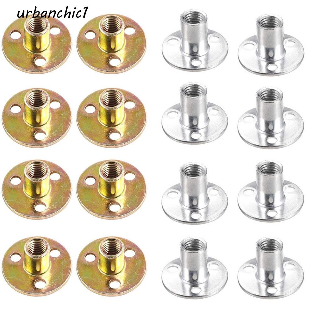 Urbanchic T Nuts พร้อมฐานกลม M6M8M10 Splint ฮาร์ดแวร์ Tee Nuts ชุบ ...