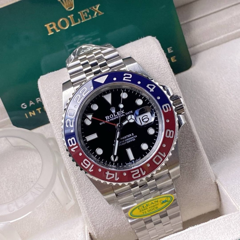นาฬิกา Rolex GMT Swiss โรงงาน: Clean Factory V3 Cal 3285 สลับ พร้อมจัด ...