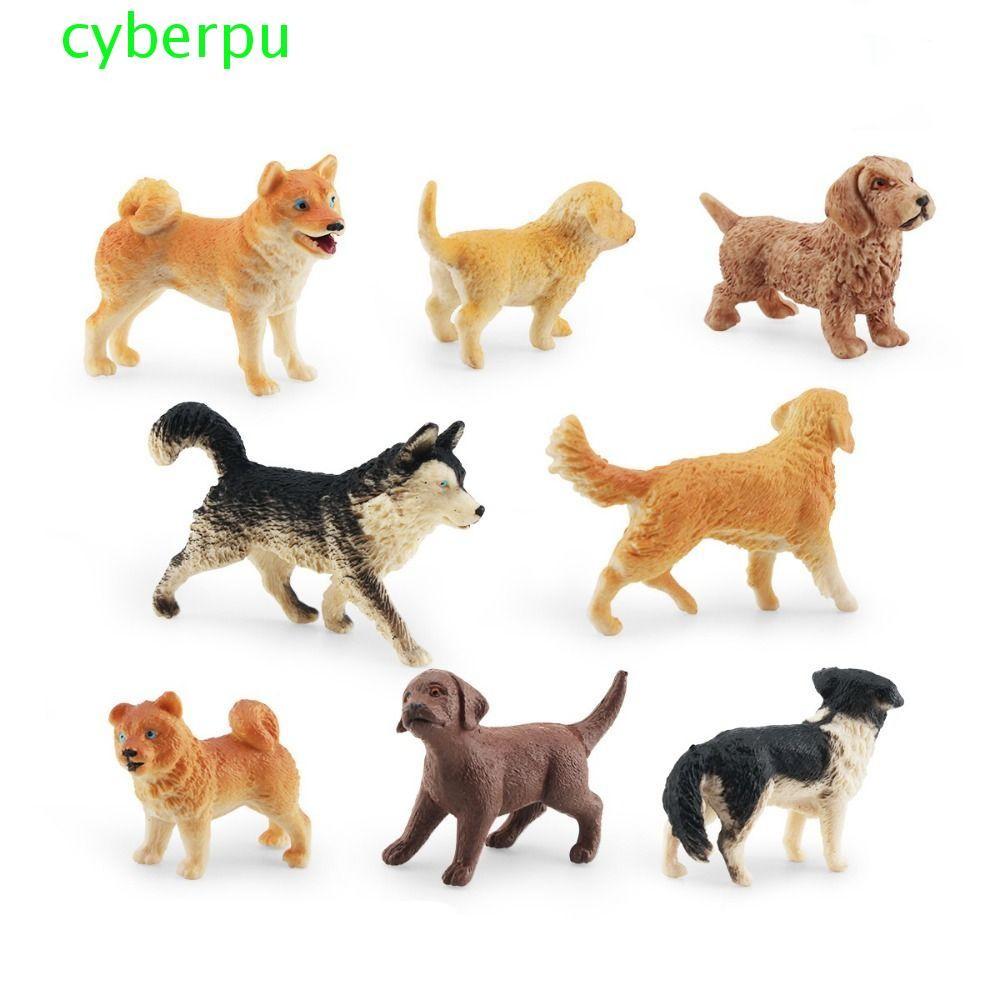 Cyberpulse สุนัขสัตว์รุ่น,ที่สมจริง Puppy Figures Mini Dog Figurines ...