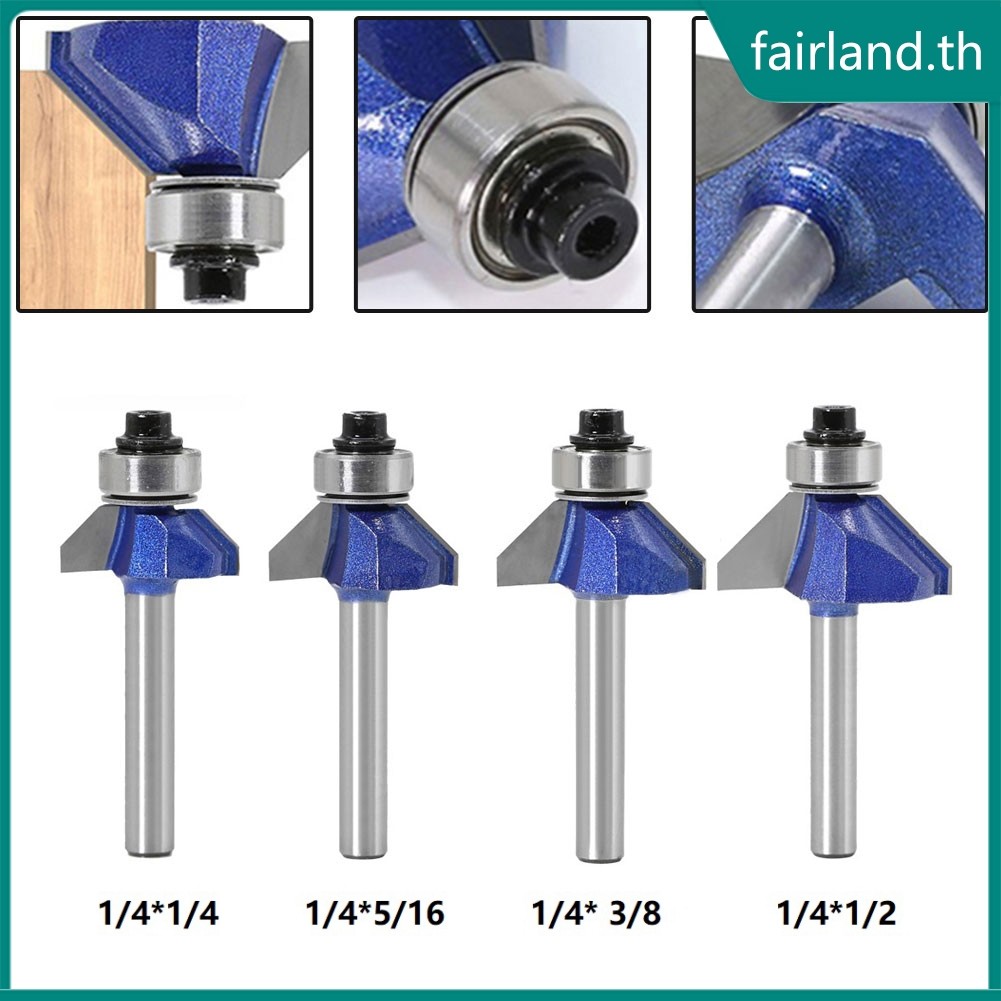[FAIRLAND-TH] 1pc 1/4in Shank 45 องศา Chamfer Router Bit Edge Forming ...