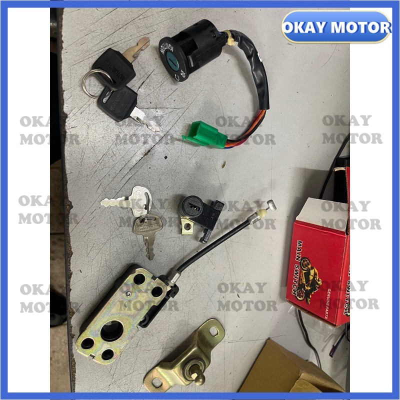 Rumah KUNCI SUISS Suzuki RC80 RC100 สวิตช์หลัก RC 80 RC 100 lGNITION KEY lock SET RC80 LAMA เปิด ...