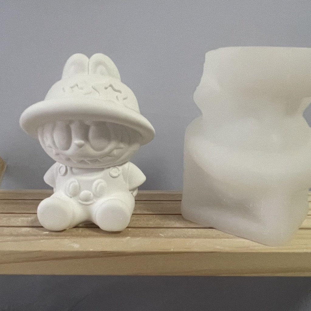 3d Labubu น้ํามันหอมระเหยปูนปลาสเตอร์เครื่องประดับตกแต่งแม่พิมพ์ซิลิโคน ...