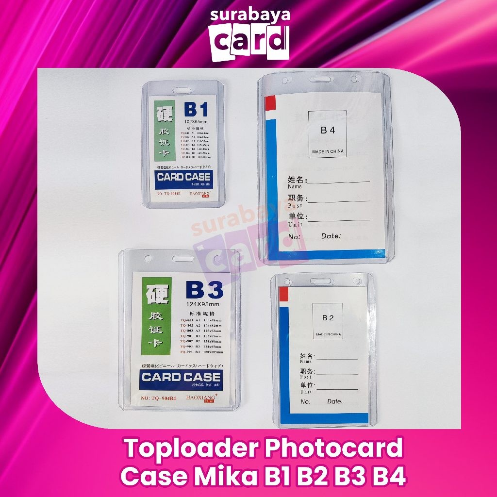 Toploader Photocard Top Loader Photo card NameTage id card Case Mika B1 B2 B3 B4 | Shopee Thailand