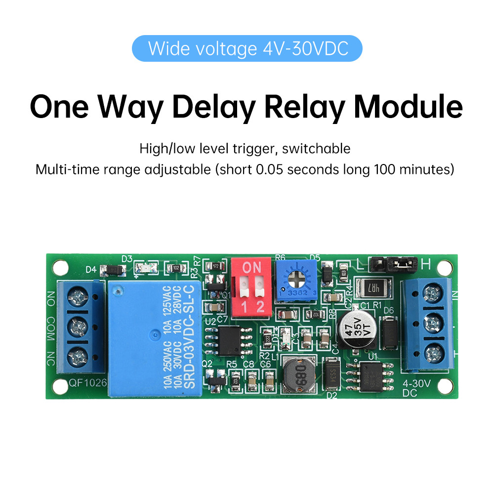 Diymore DC 4-30V แรงดันไฟฟ้ากว้าง 1 Way Monostable Time Delay Relay โมดูล Trigger Timer Switch ...