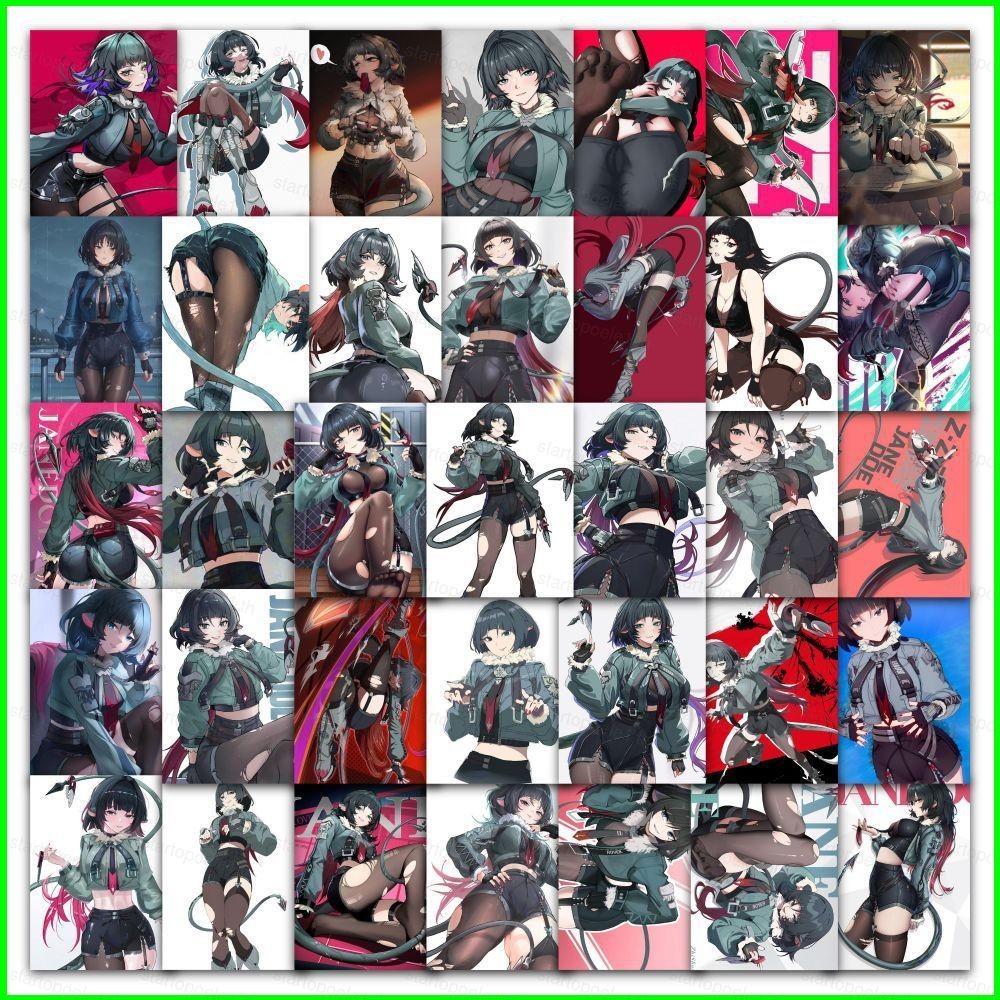 St1 60 ชิ้น/เซ็ต Zenless Zone Zero Jane Doe Graffiti สติกเกอร์ตกแต่งกระเป๋าเดินทางแล็ปท็อป DIY ...