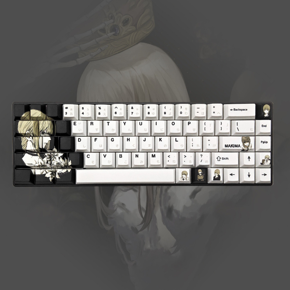 Anime Chainsaw Man Makima Keycap Cherry Profile ปุ่มกดญี่ปุ่น Dye ...