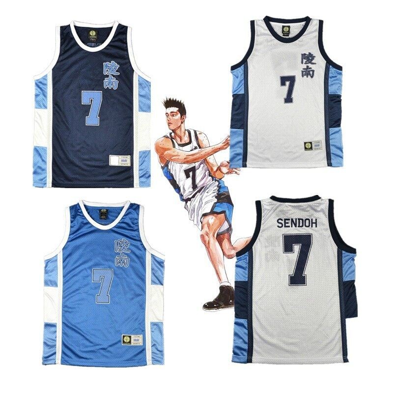 อะนิเมะ Slam Dunk Ryonan SNDOH 7 # เครื่องแต่งกายเสื้อบาสเก็ตบอลคอสเพล ...