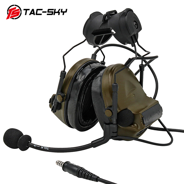 ชุดหูฟังยุทธวิธี TAC-SKY ระดับสูง ARC ติดรางซิลิโคน COMTAC II/C2 ลด ...