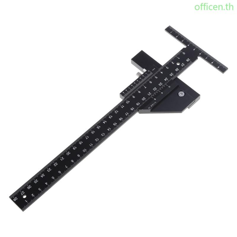 Cen T-Shape งานไม้ไม้บรรทัด Dual Scale อลูมิเนียมอัลลอยด์ไม้บรรทัดความ ...