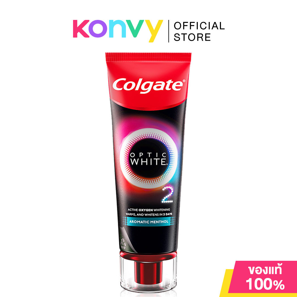 Colgate Optic White O2 Aromatic Menthol Toothpaste 85g ยาสีฟันคอลเกต ...