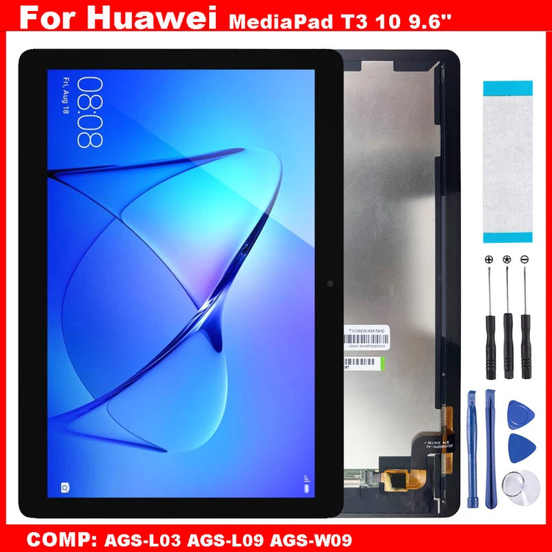 Aaa สําหรับ Huawei MediaPad T3 10 AGS-L03 AGS-L09 9.6" AGS-W09 จอแสดงผล ...