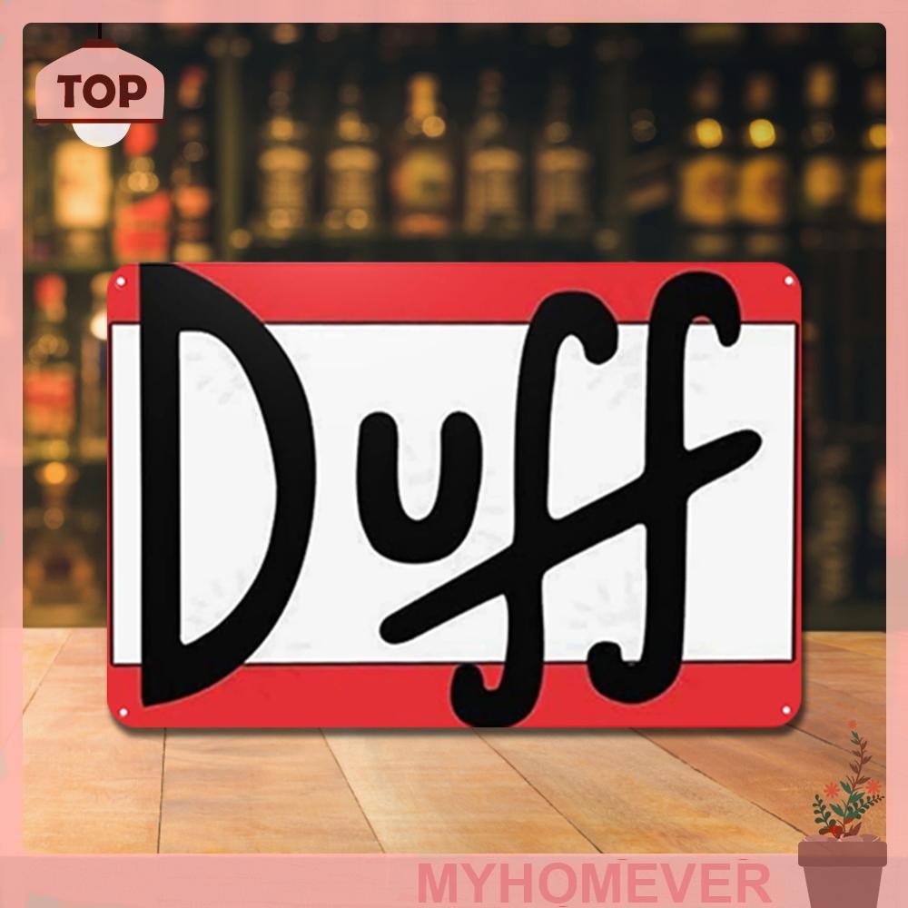 Vintage Metal Duff Tin Sign ภาพวาดเหล็กสี่เหลี่ยม Wall Home Bar ...