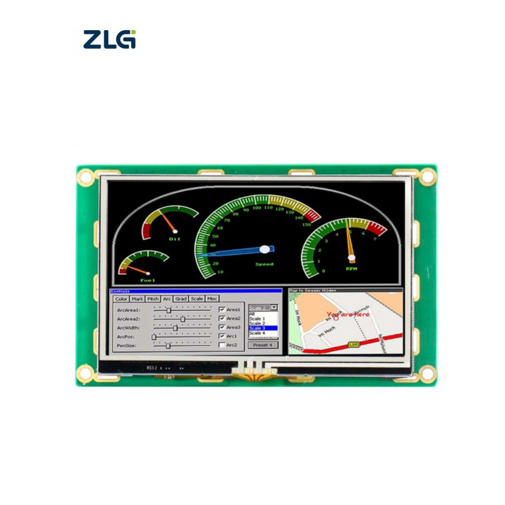ZLG Zhiyuan Electronics TFT-4.3A ใช้หน้าจอ LCD สีจริง TFT ขนาด 4.3 นิ้ว ...