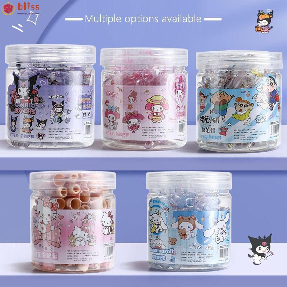 Blliss 35 ชิ้น/เซ็ตฝาครอบป้องกันดินสอ,พลาสติกการ์ตูน Sanrio Pencil Cap ...
