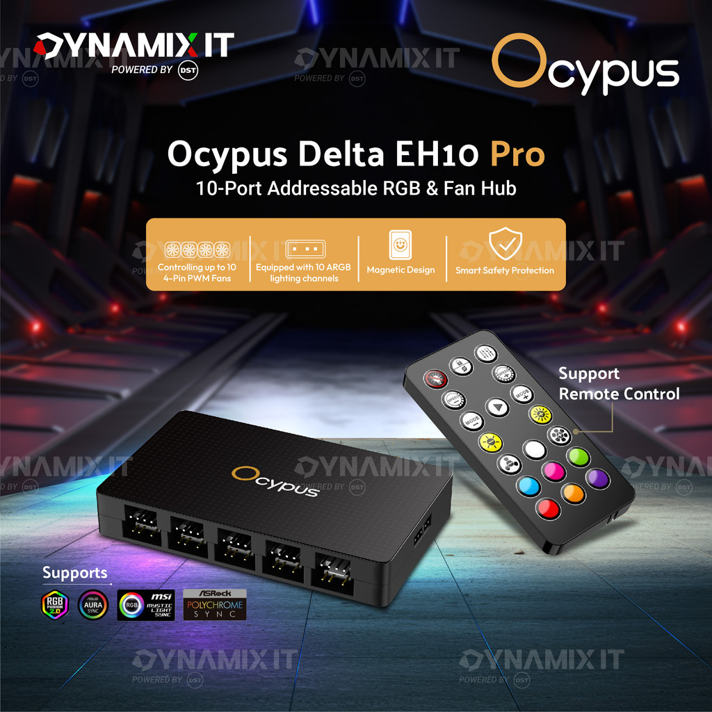Ocypus DELTA EH10 PRO ARGB Controller พัดลม PWM สูงสุด 10 ตัว และ ARGB | Shopee Thailand