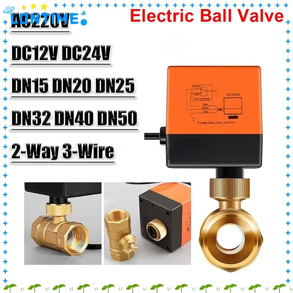 LONTIME 1 ชิ้นโซลินอยด์วาล์ว, DN15/DN20/DN25 บอลวาล์วไฟฟ้า 2 ทิศทาง, ทนทาน 1/2 "3/4" 1" สามสาย 2 ...
