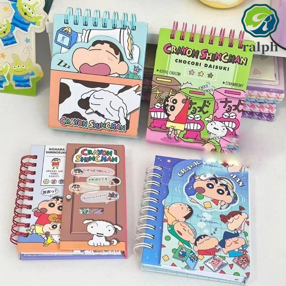 RALPH Crayon Shin-chan Notepad, การ์ตูนแบบพกพา Kawaii Shin-chan ...