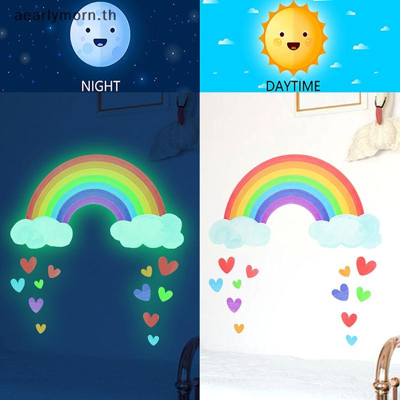 AA Rainbow Luminous Sticker สติ๊กเกอร์ติดผนังที่แสงสว่างในความมืดนี้มี ...