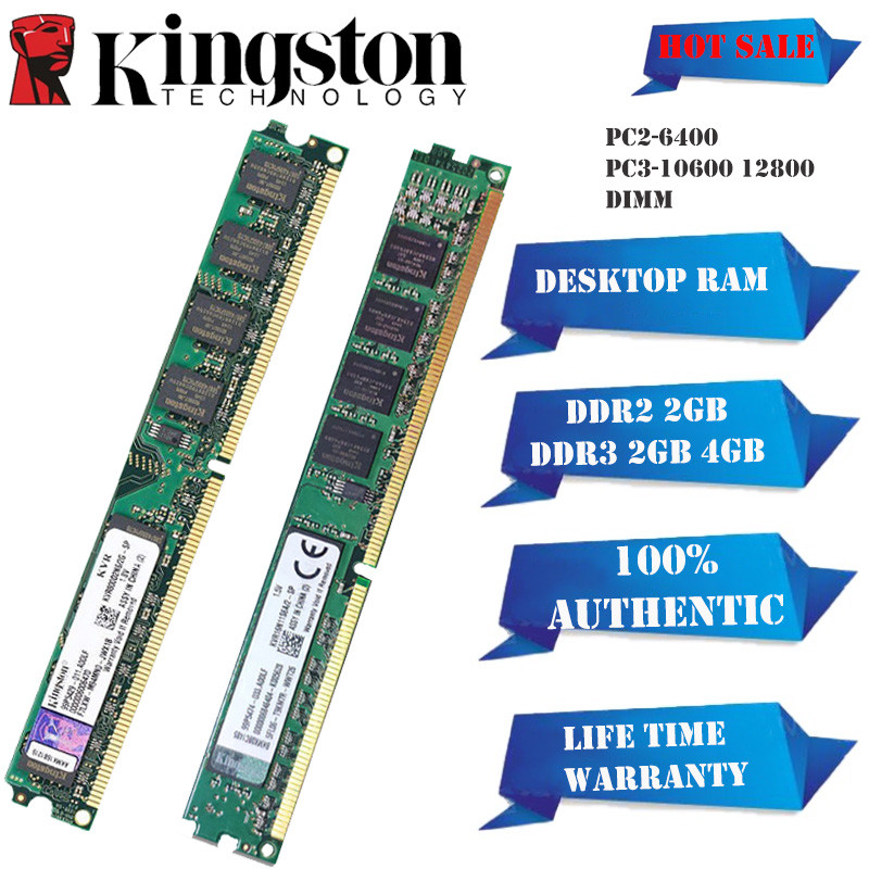 Kingston Value RAM DDR3 DDR2 800MHz 1333MHz 1600MHz PC3-10600 12800 4GB 2GB | Shopee Thailand