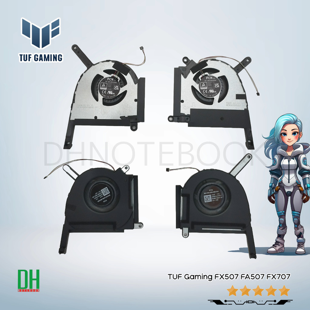 พัดลมทดแทนโน๊ตบุ๊ค ASUS TUF Gaming FX507 FA507 FX707 5V / 12V ...