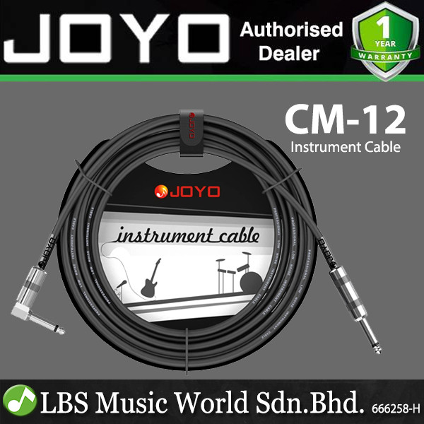 Joyo CM-12 15Ft สายเครื่องมือ 1/4 นิ้วมุมขวาสําหรับคีย์บอร์ดกีตาร์เบส ...