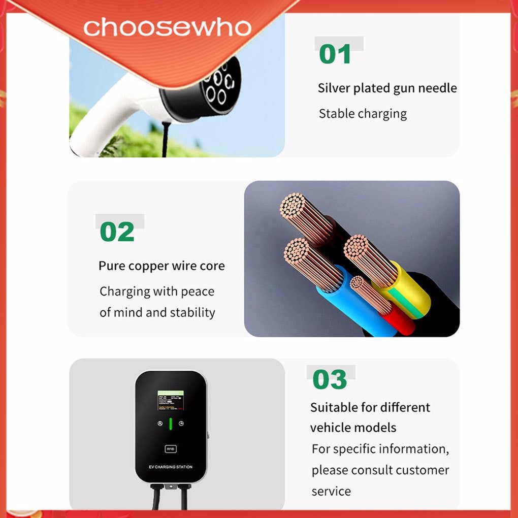 รถบ้าน EV Charger ประเภท 2 สายชาร์จ 5 PIN CEE 32A 22KW EV Wallbox EV ...