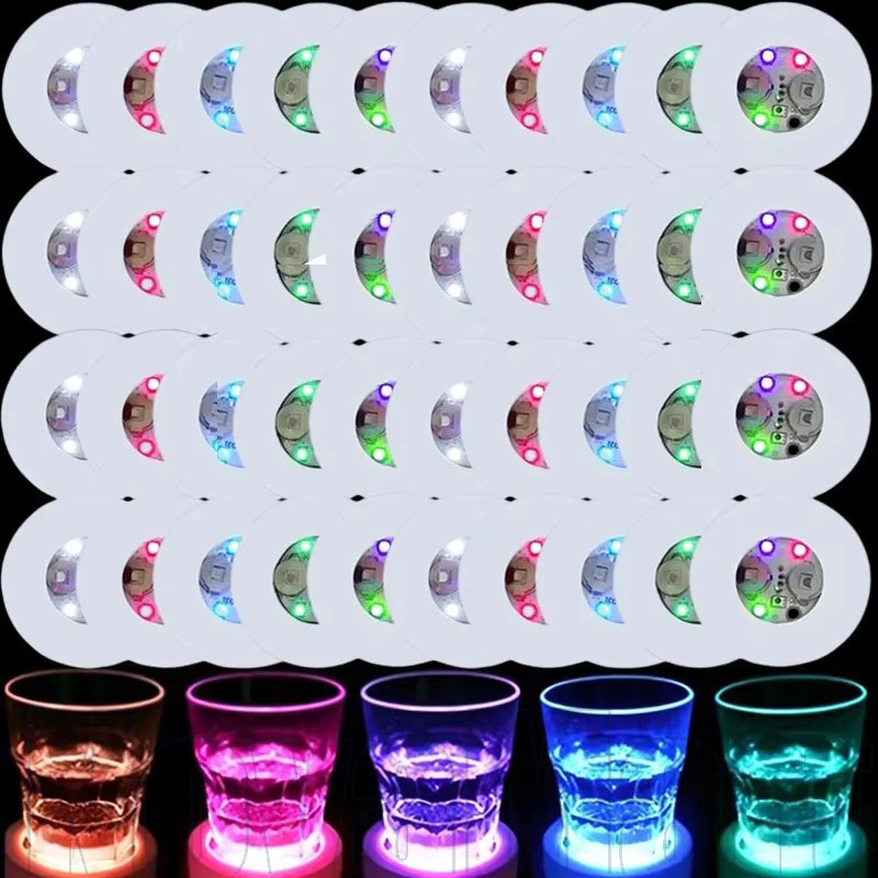 1/3/5 ชิ้น LED Light Coasters - ค็อกเทลถ้วย - KTV Club Party - 3 โหมด ...