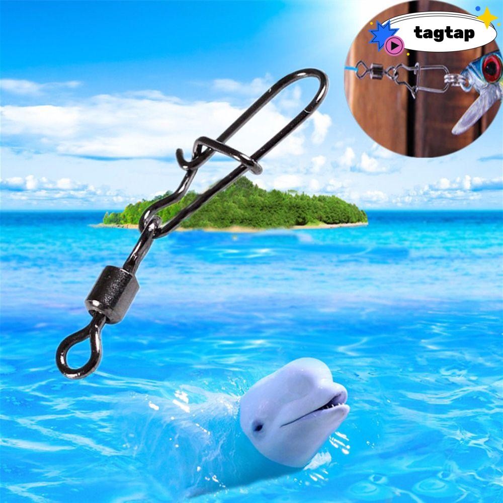 TAGTAP 100 ชิ้นเบ็ดตกปลาเชื่อมต่อที่มีประโยชน์คุณภาพสูงแบบพกพาลูกปืน ...