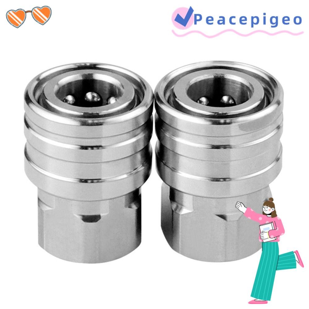 PEACEPIGEO ขั้วต่อเครื่องซักผ้าแรงดันสูง, สแตนเลส 1/4 นิ้ว 1/4 นิ้วขั้วต่อ Couplers อุปกรณ์ ...
