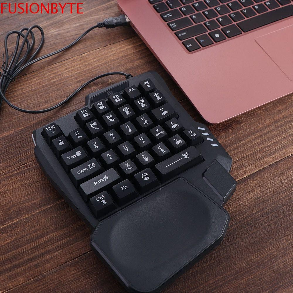FUSIONBYTE คีย์บอร์ดมือเดียว, USB Luminous One Handedly Keyboard, Single Handed Numpad Ultra ...
