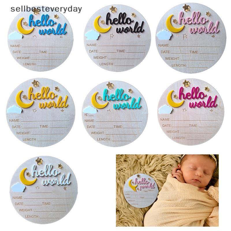 SETH ป้ายเด็กแรกเกิด Hello World กระดานประกาศคลอดน่ารัก ประกาศเด็ก Vary ...
