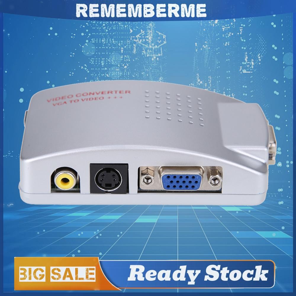 Pc แล็ปท็อป VGA เป็นทีวี RCA Composite S-video Switch อะแดปเตอร์แปลง ...