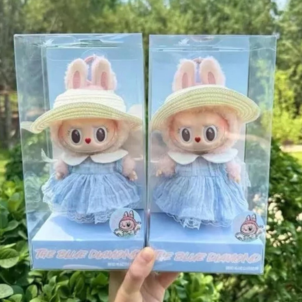 Pop Mart Labubu Mokoko The Blue Diamond ตุ๊กตาตุ๊กตาพวงกุญแจกล่องตาบอด ...