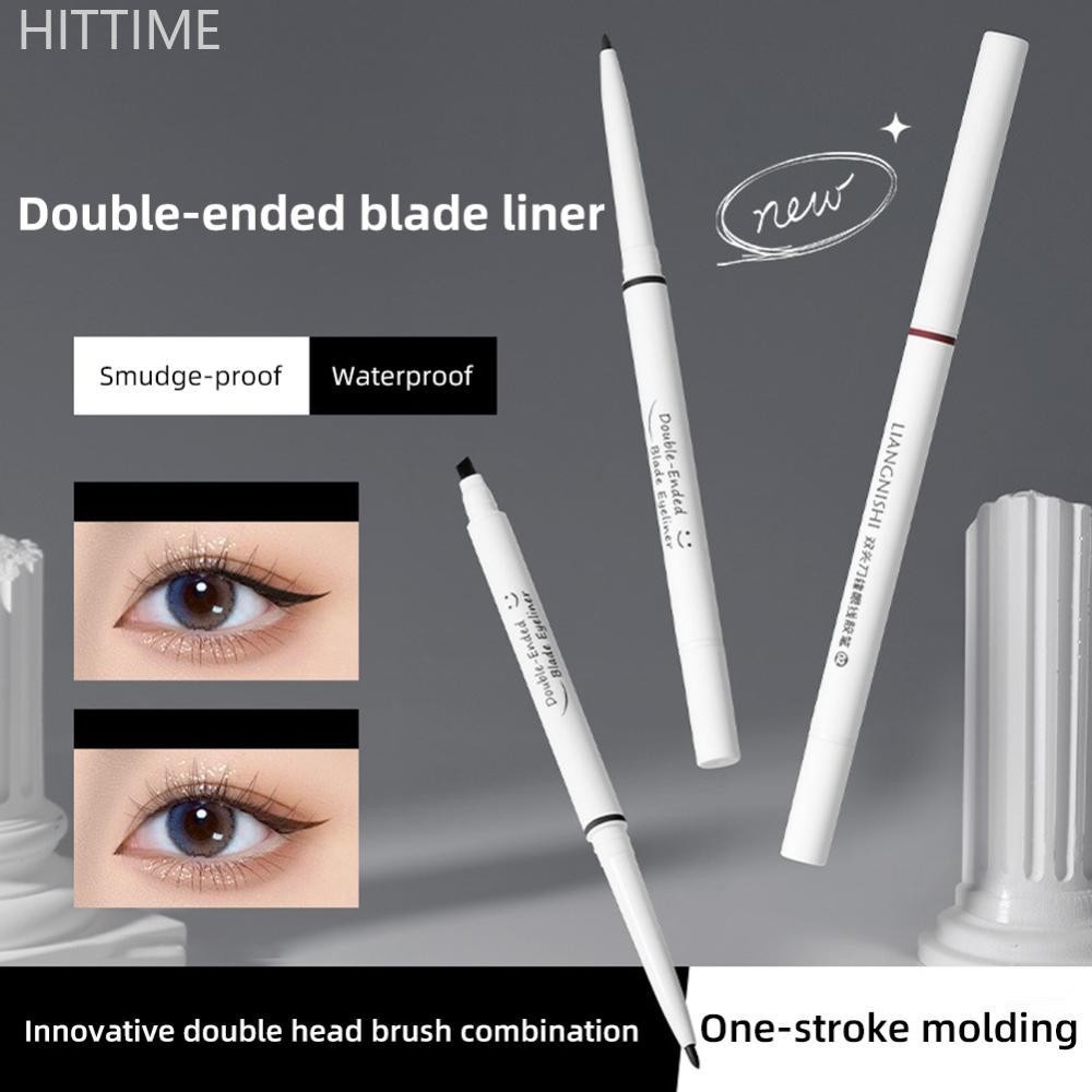 Hittime Double-ended Gel Eyeliner กันน้ํา Sweatproof Non-smudgeing อายไลเนอร์ติดทนนานพร้อมแปรง ...